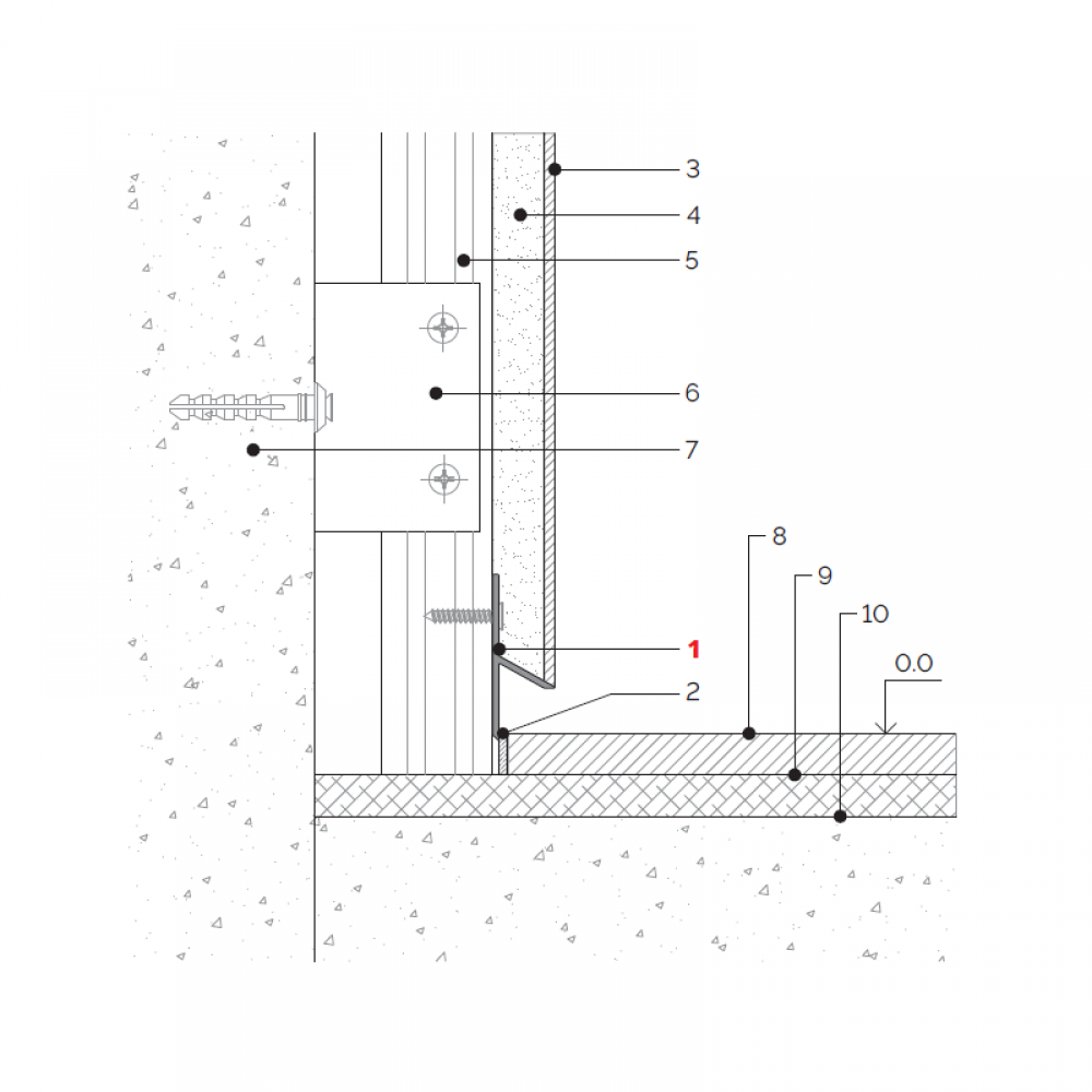 KLIKSHOP |Aluminum skirting board F2.10 - Reliable longitudinal ...